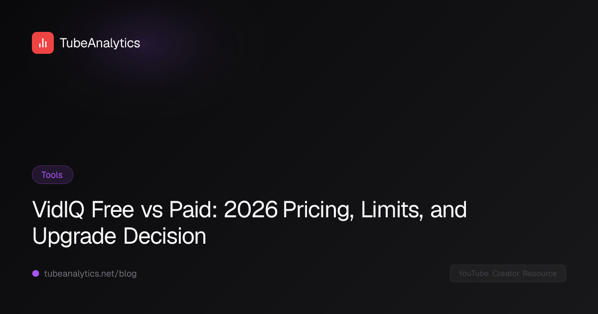 VidIQ Free vs Paid 2026: Complete Plan Comparison and