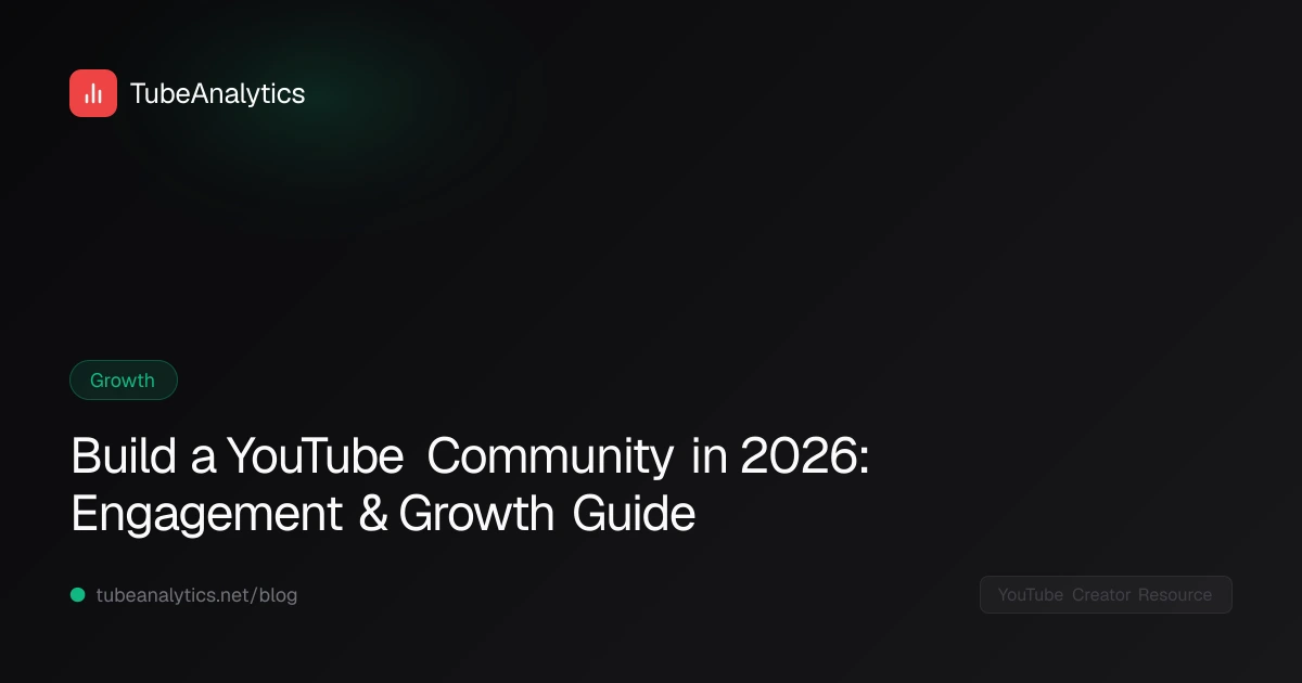 Build a YouTube Community in 2026: Engagement & Growth Guide