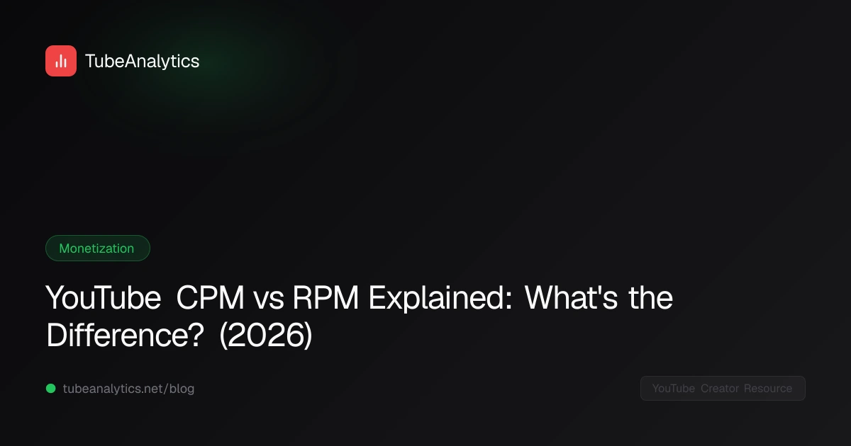 YouTube CPM vs RPM Explained: What's the Difference? (2026)